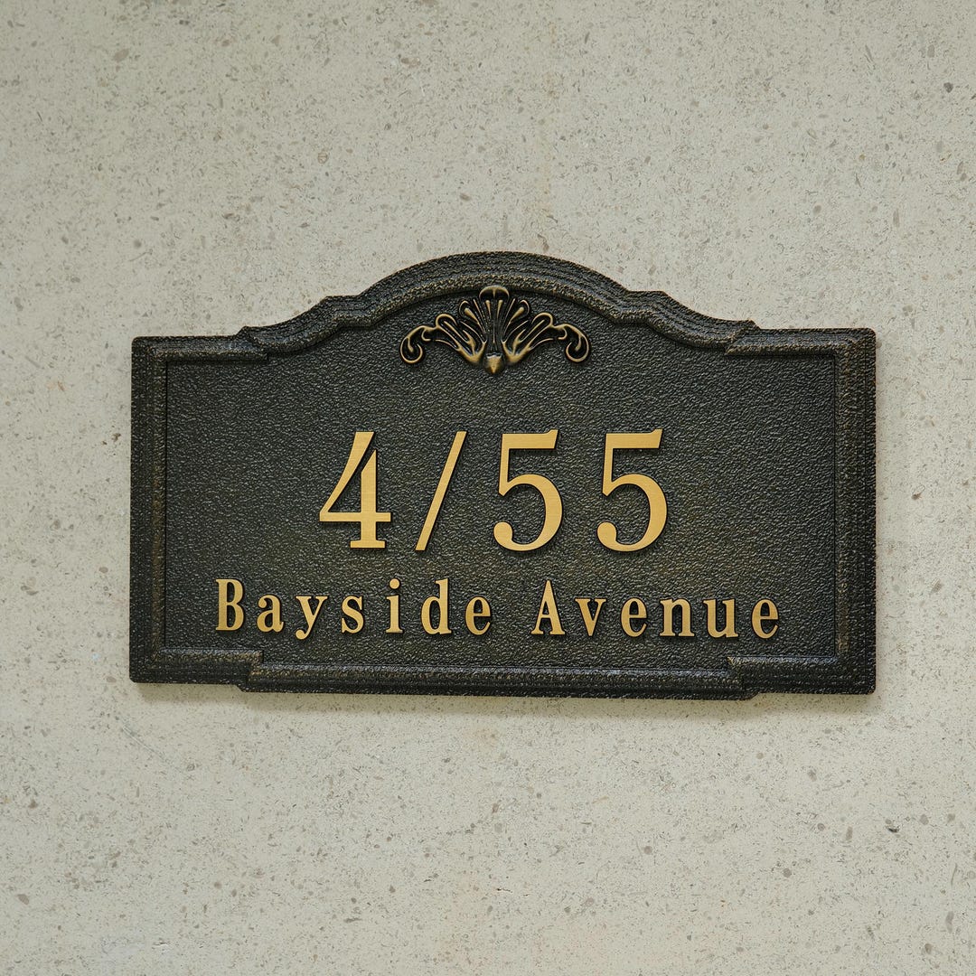 Custom Address Plaque, House Number Sign, Outdoor Metal Address Sign ...