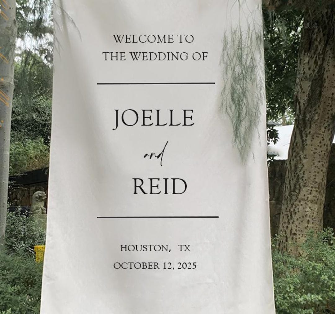 Wedding Fabric Welcome Sign,fabric Sign,custom Linen Wedding Sign ...