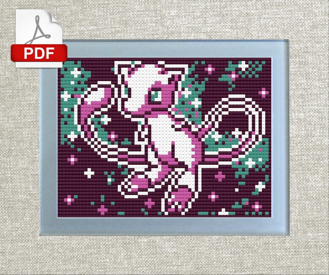 Mew #151 - Pokémon TCG GBC Cross Stitch Pattern - Etsy