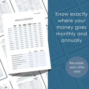 Boat Expense Tracker PDF: Fillable, Printable, Auto-calculating - Etsy
