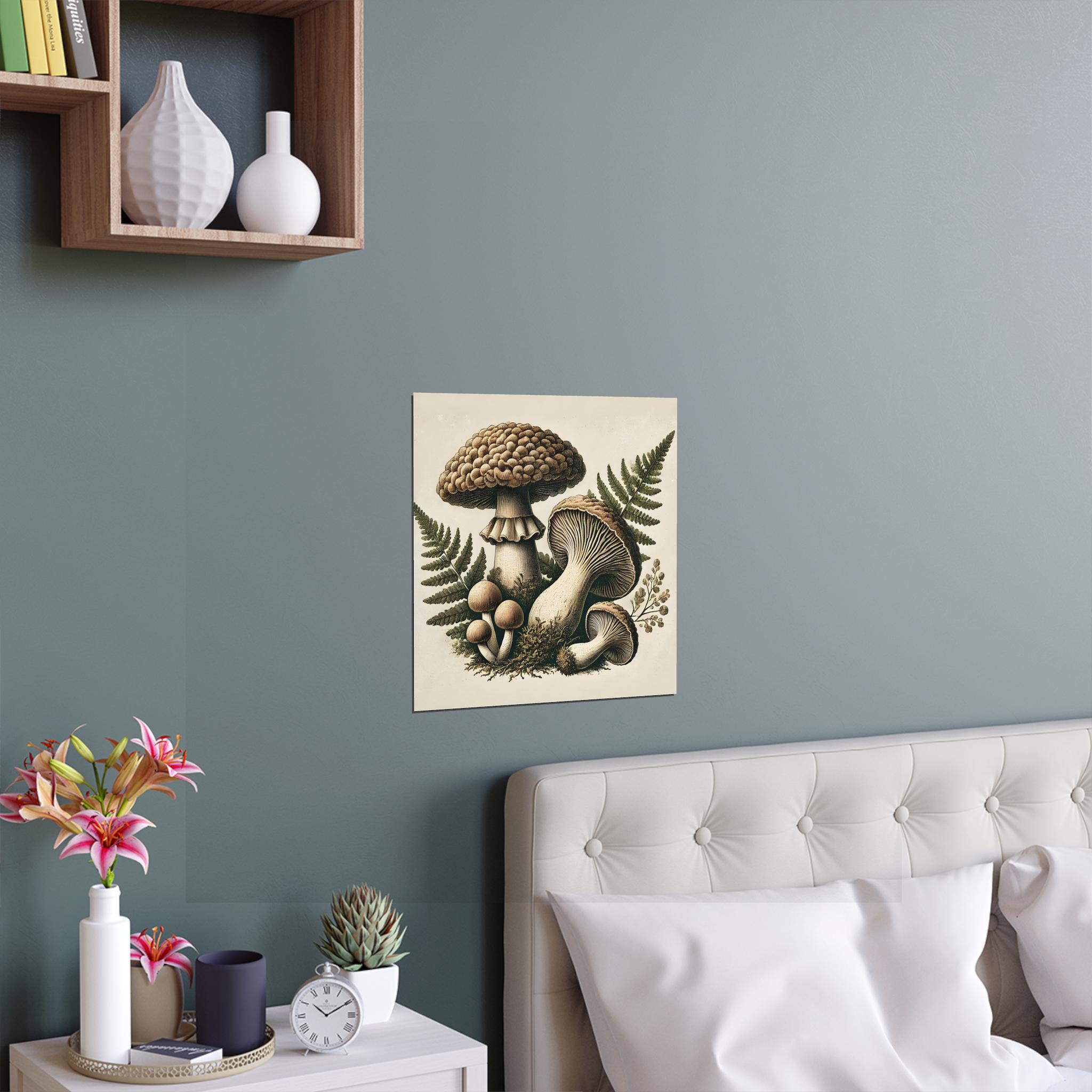Cottagecore Mushroom Print, Goblincore Poster, Forestcore Silk Poster ...