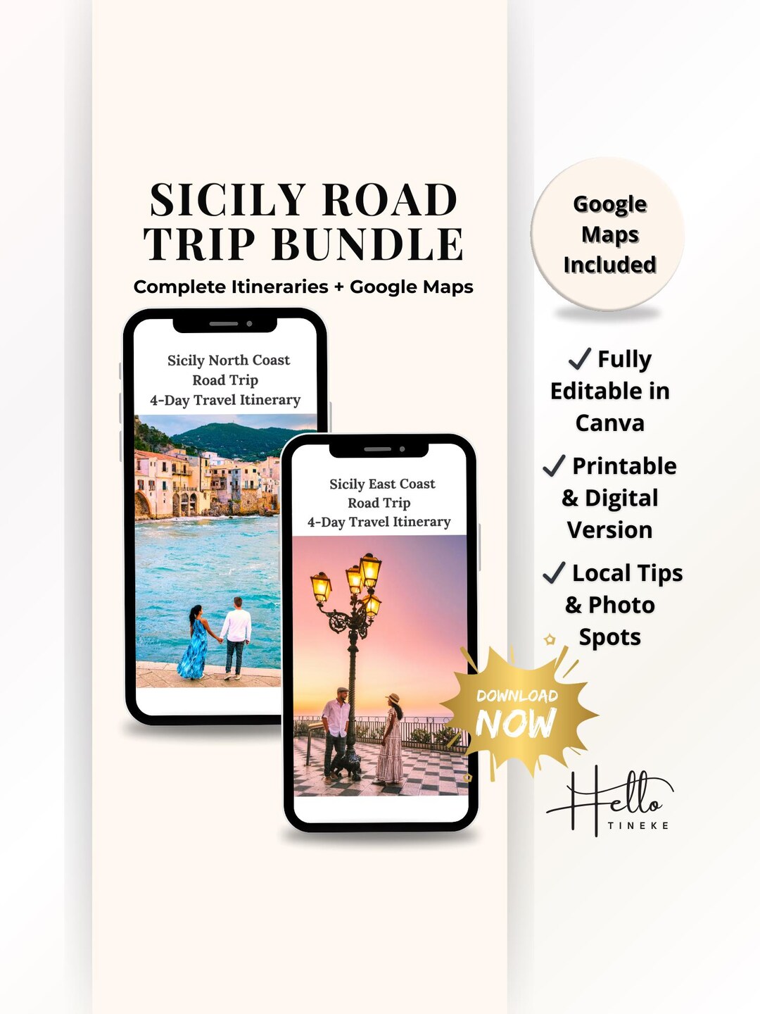Sicily Road Trip Bundle – Printable Italy Travel Itineraries With ...