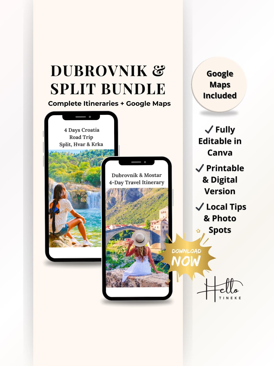 Dubrovnik & Split Travel Itinerary Bundle – Croatia Road Trip Guide ...