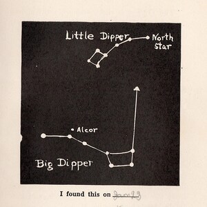 C. 1918 BIG & LITTLE DIPPER Print • Original Antique Print • Astronomy ...