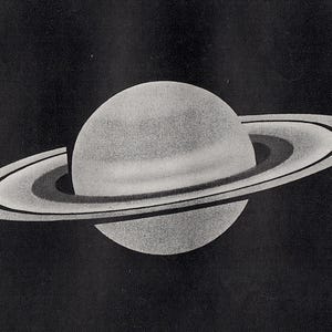 C. 1909 SATURN Lithograph - Original Antique Print • Astronomy Print ...