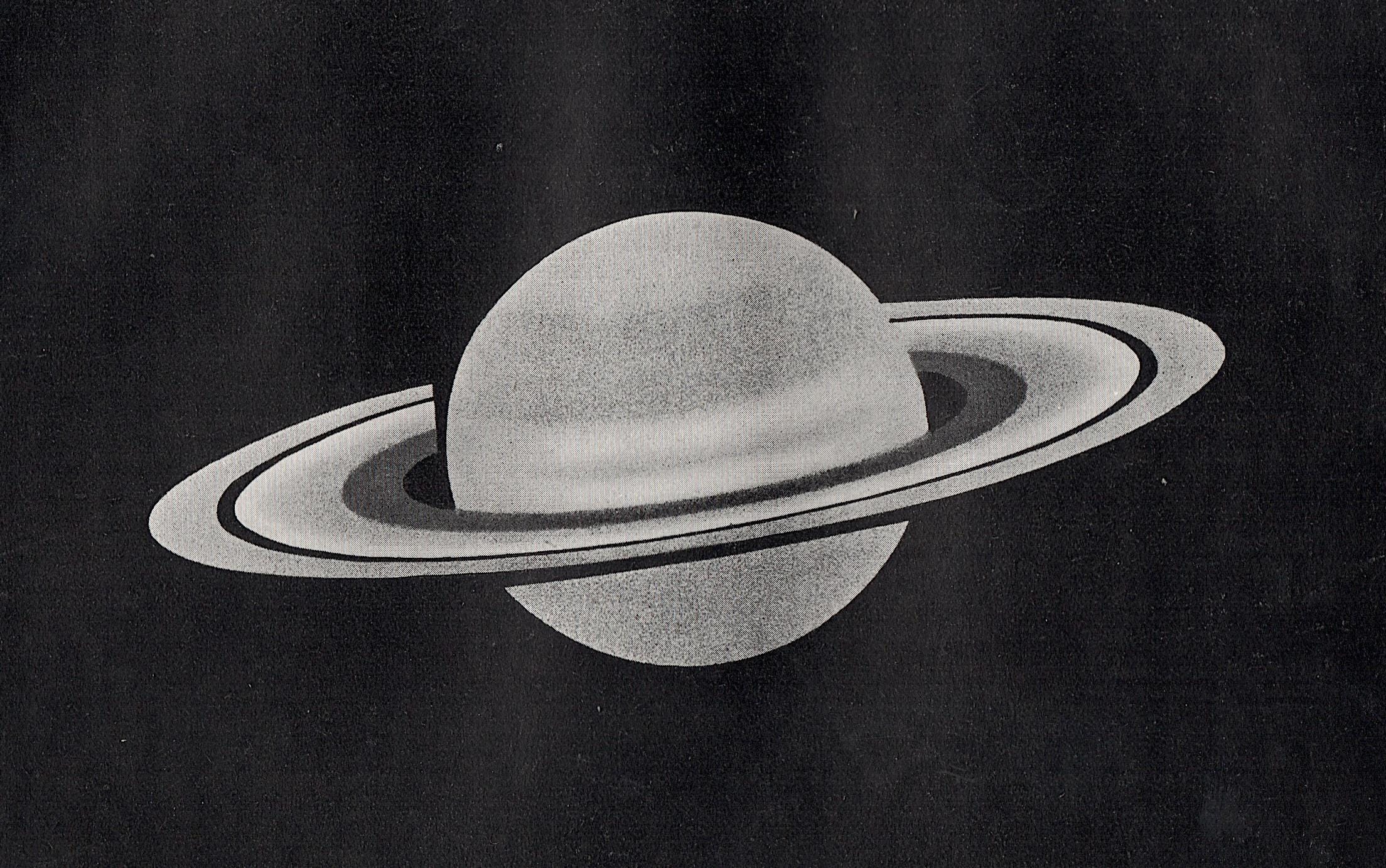 C. 1909 SATURN Lithograph - Original Antique Print • Astronomy Print ...