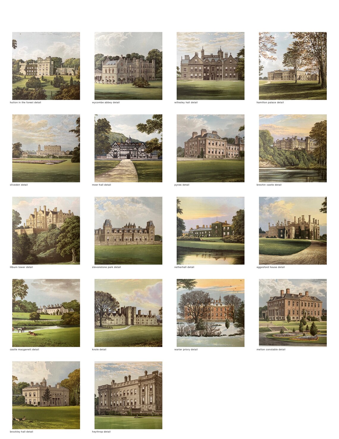 C. 1880 ENGLISH MANOR Print Original Antique Print - Etsy