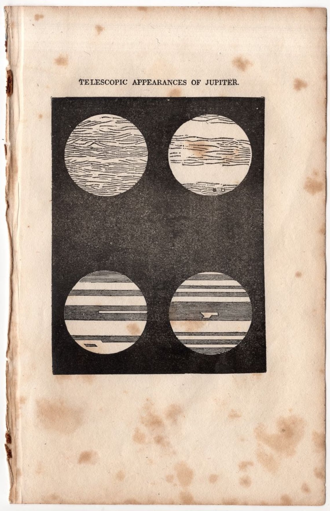 RARE Antique Print PLANET JUPITER Print C.1841 Original - Etsy