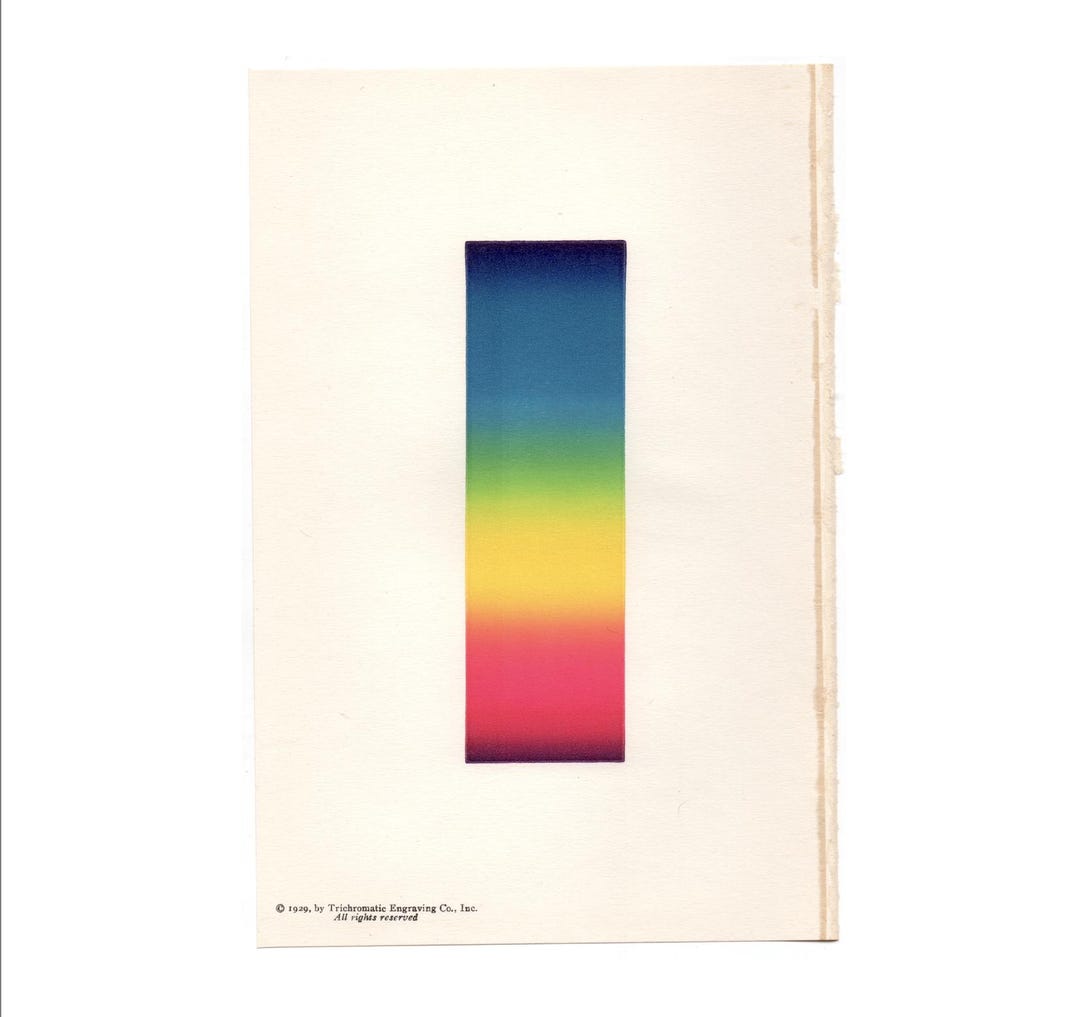 SOLAR SPECTRUM Lithograph C. 1934 - Original Vintage Print - Rainbow ...
