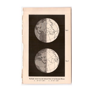 RARE! C. 1868 THE EARTH Engraving • Original Antique Print • Astronomy ...