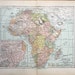 C. 1910 AFRICA ANTIQUE MAP Lithograph Original Antique Print Maps of ...