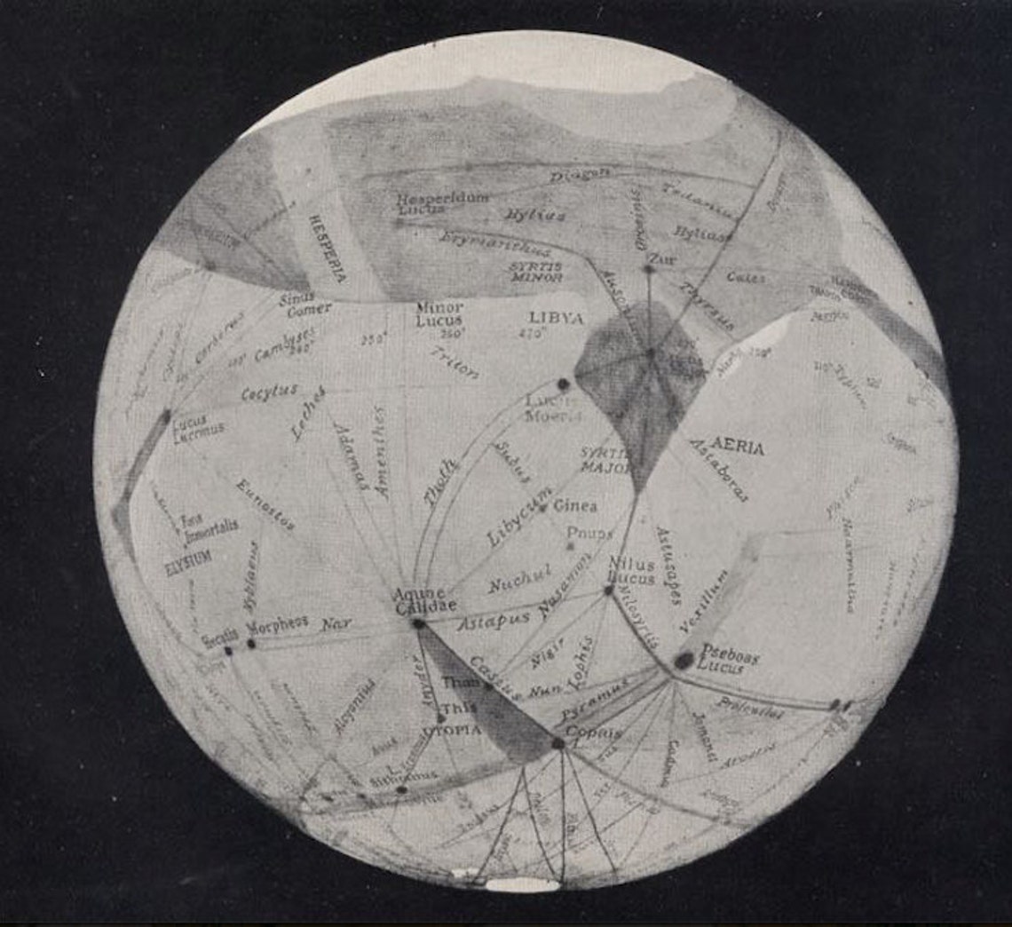 C. 1909 PLANET MARS Lithograph Original Antique Print - Etsy