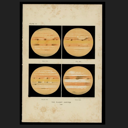 C. 1910 SATURN Lithograph Original Antique Print Astronomy - Etsy