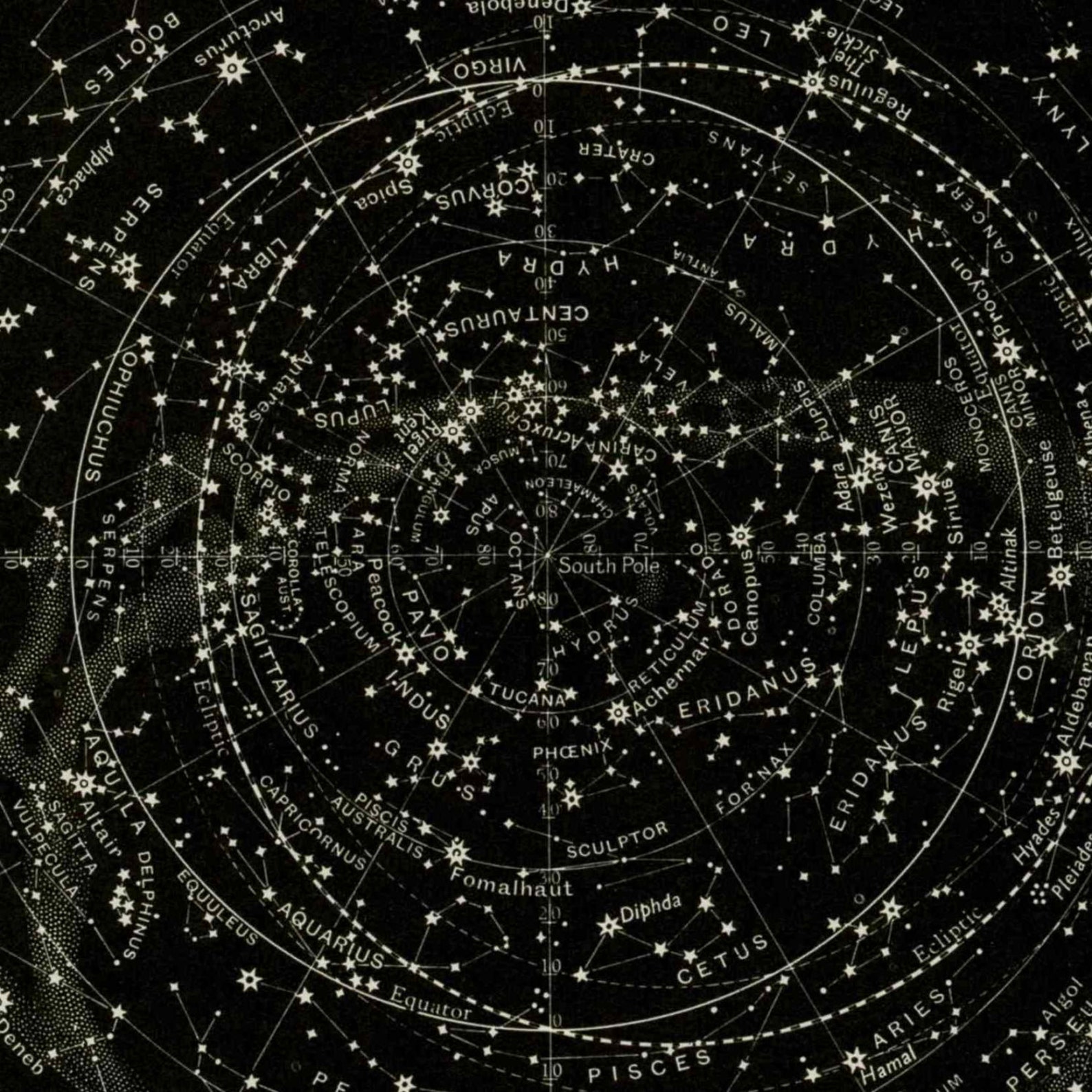 C. 1959 VINTAGE CONSTELLATION MAP Original Vintage Print | Etsy