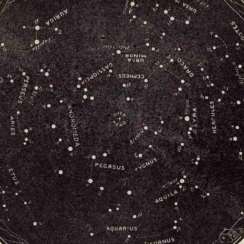 C. 1910 OCTOBER NOVEMBER Constellations Star Map Original - Etsy