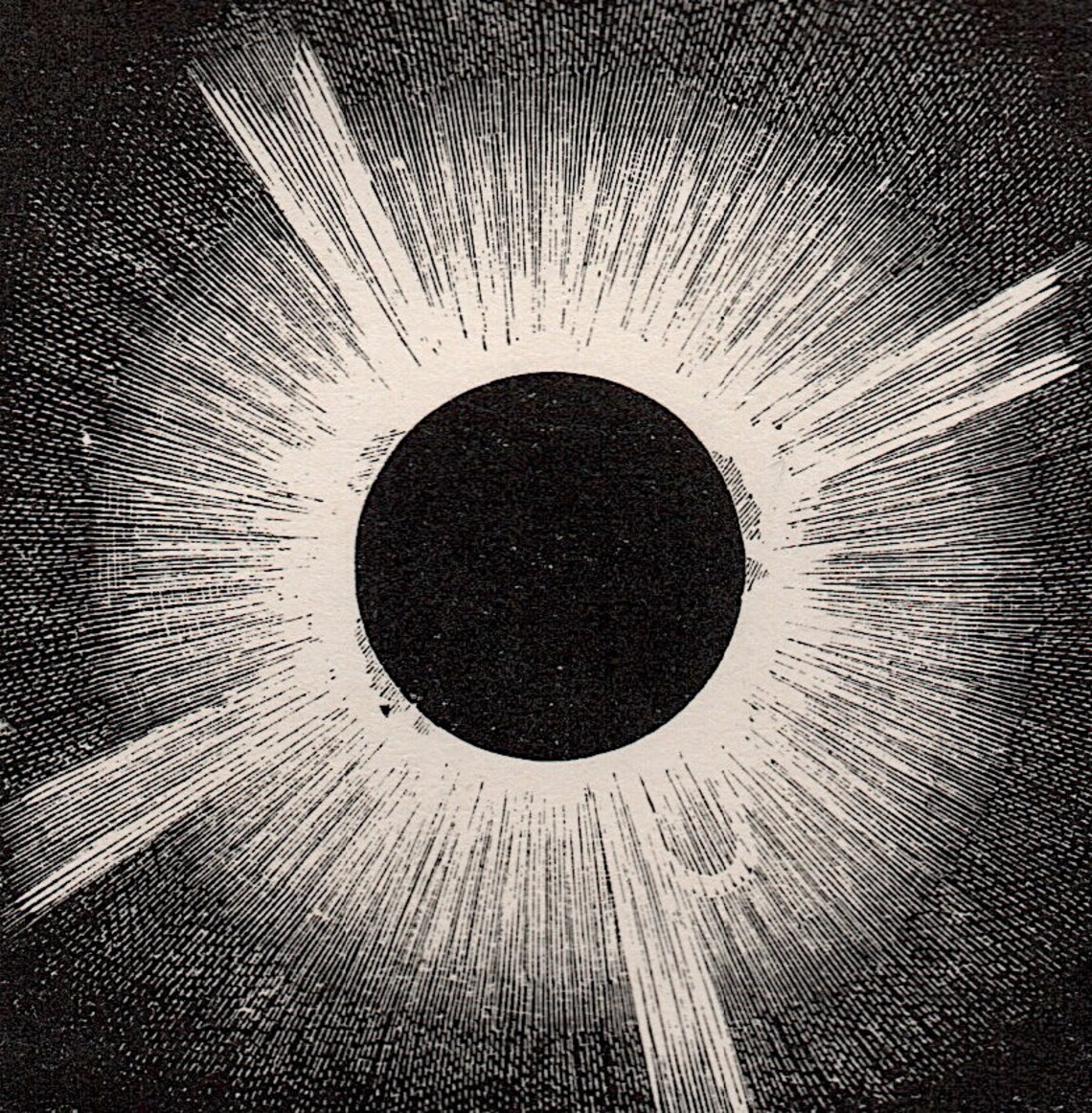C. 1866 SOLAR ECLIPSES Lithograph • Original Antique Print • Astronomy ...
