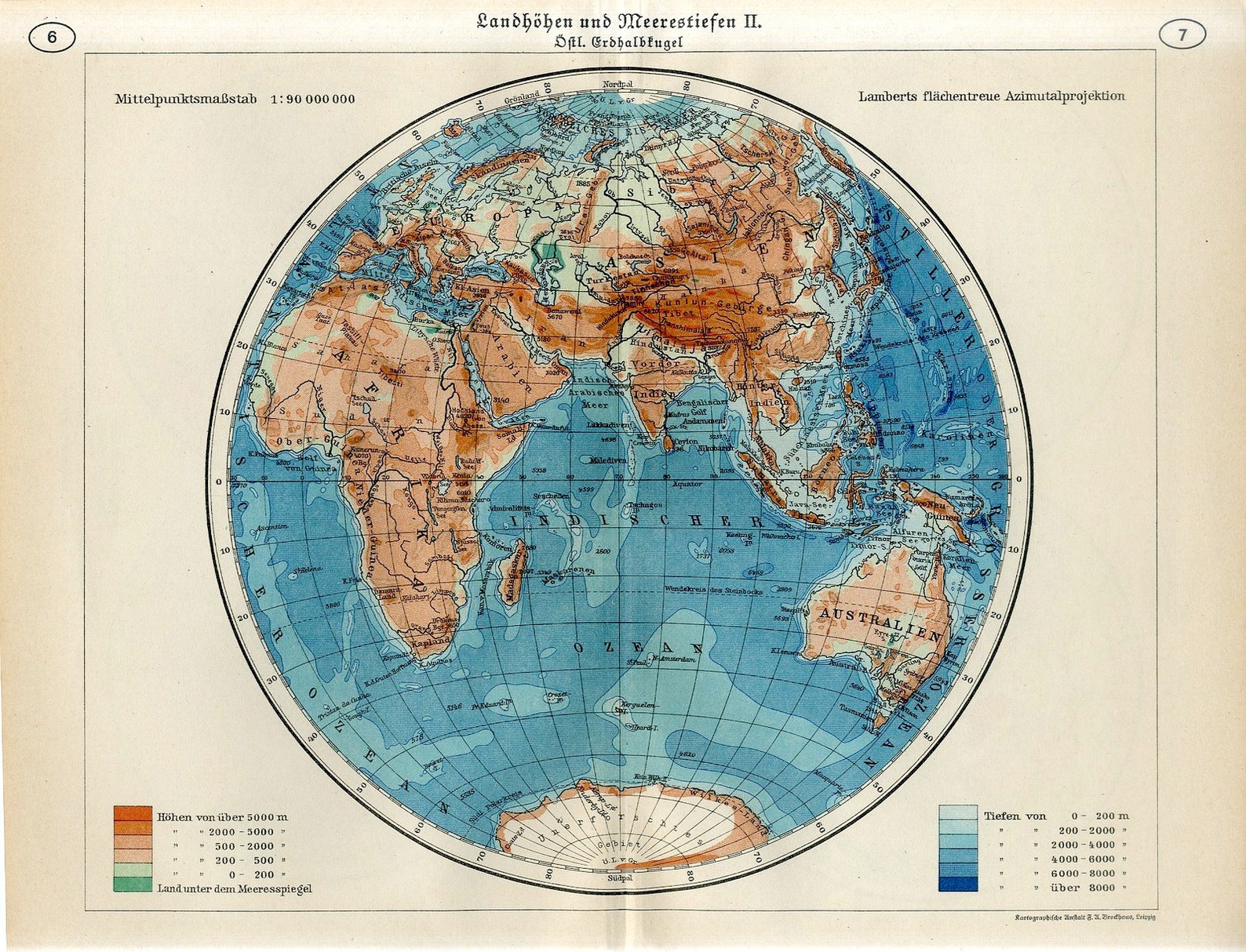 WORLD MAP • AMERICAS C. 1920 • Original Antique Map • Antique Print ...