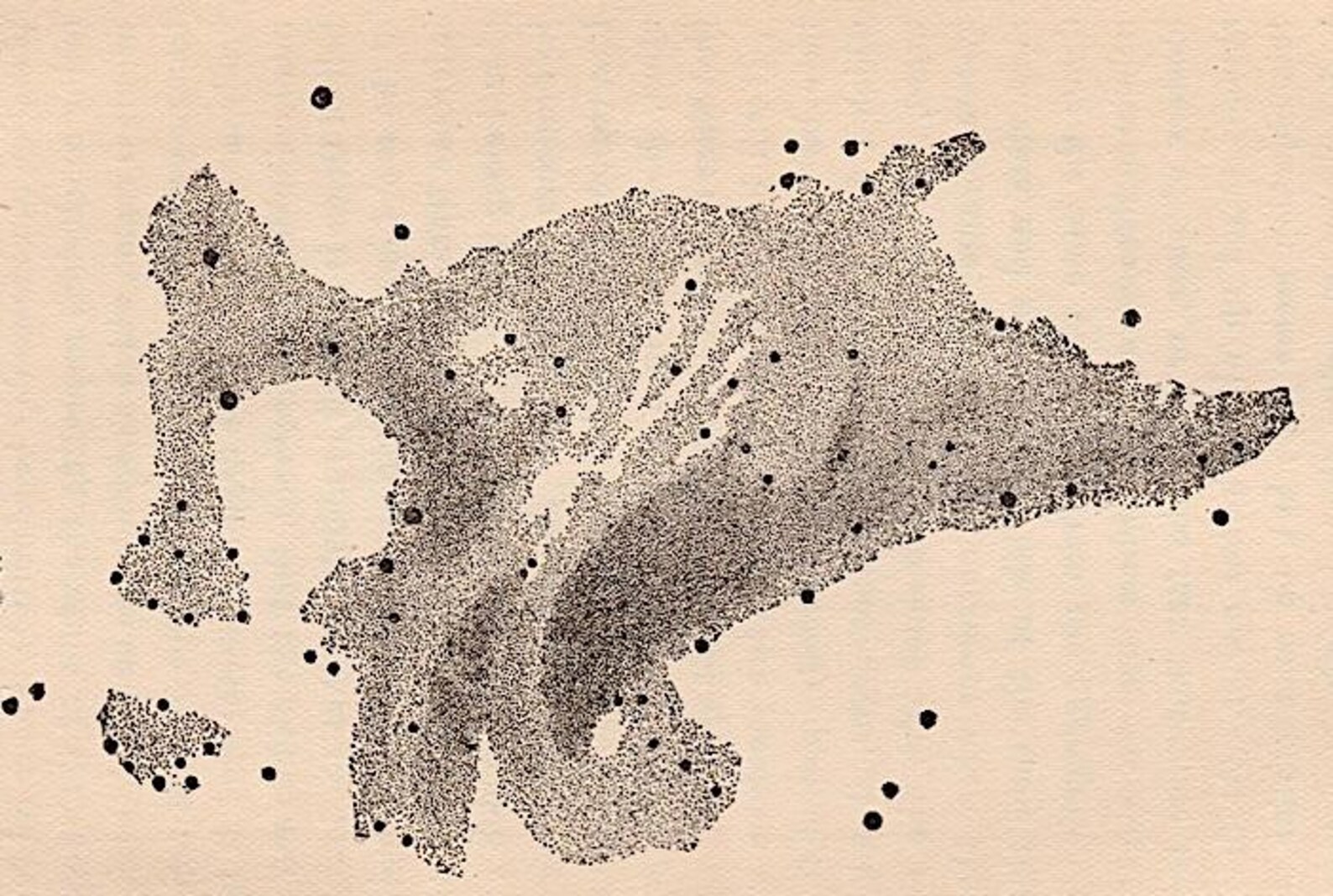 C. 1896 OMEGA NEBULA Lithograph • Original Antique Print • Celestial ...