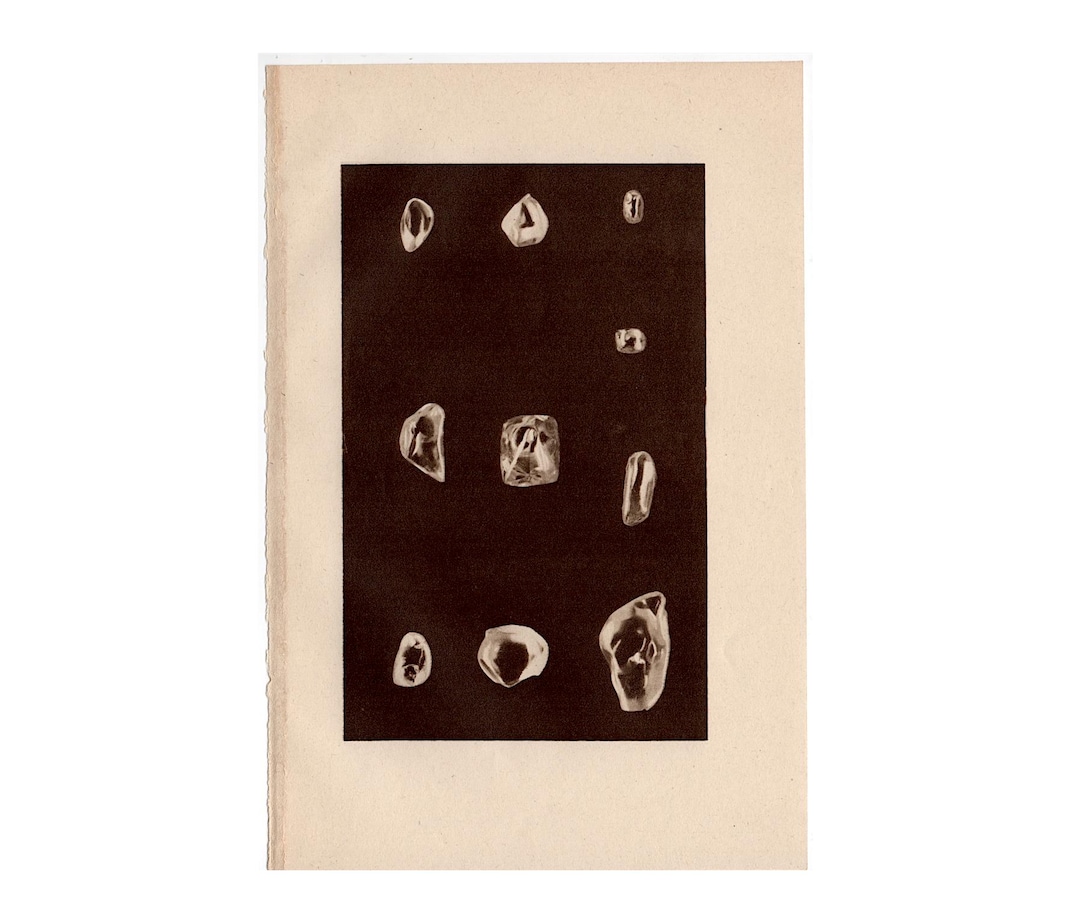 UNCUT DIAMONDS Print C. 1934 • Original Vintage Print • Sepia ...