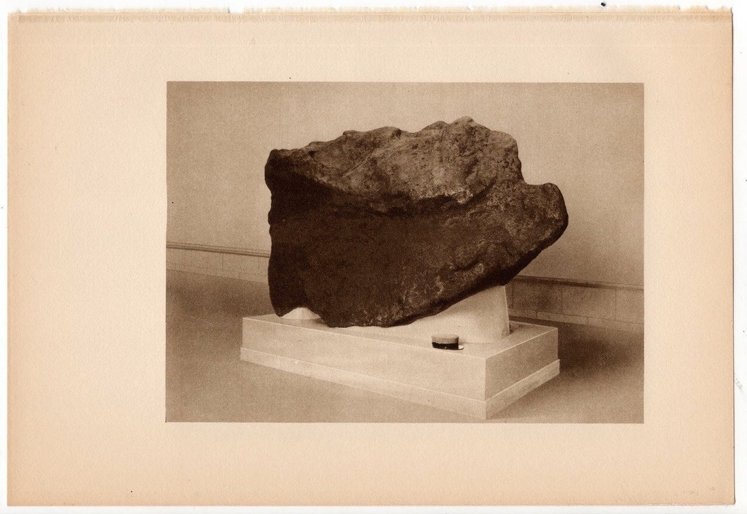 C. 1934 METEORIC IRON Lithograph • Original Vintage Print • Astronomy ...