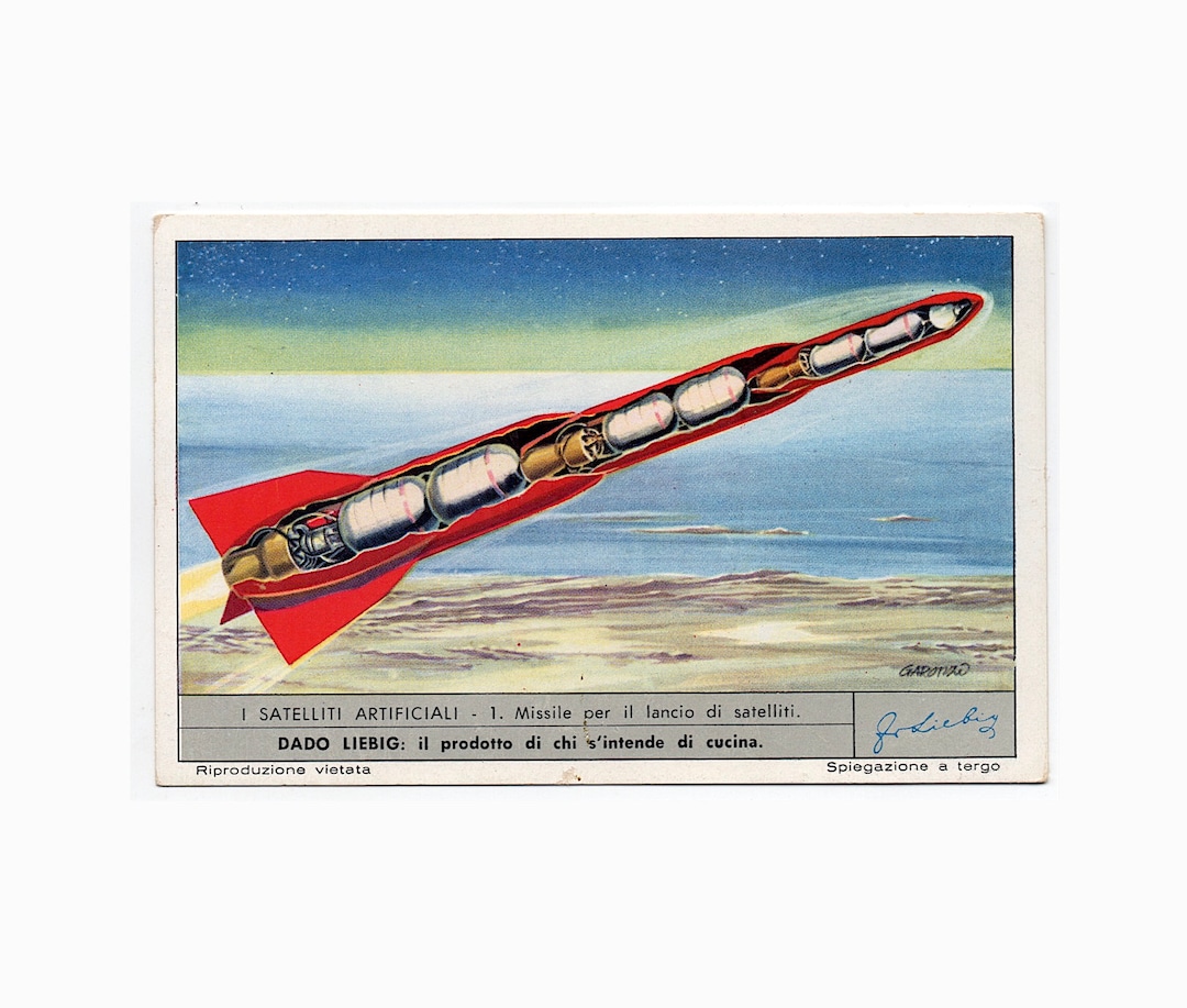 C. 1960 & 1970’s SATELLITE Lithograph - Mini Vintage Advertising Card ...
