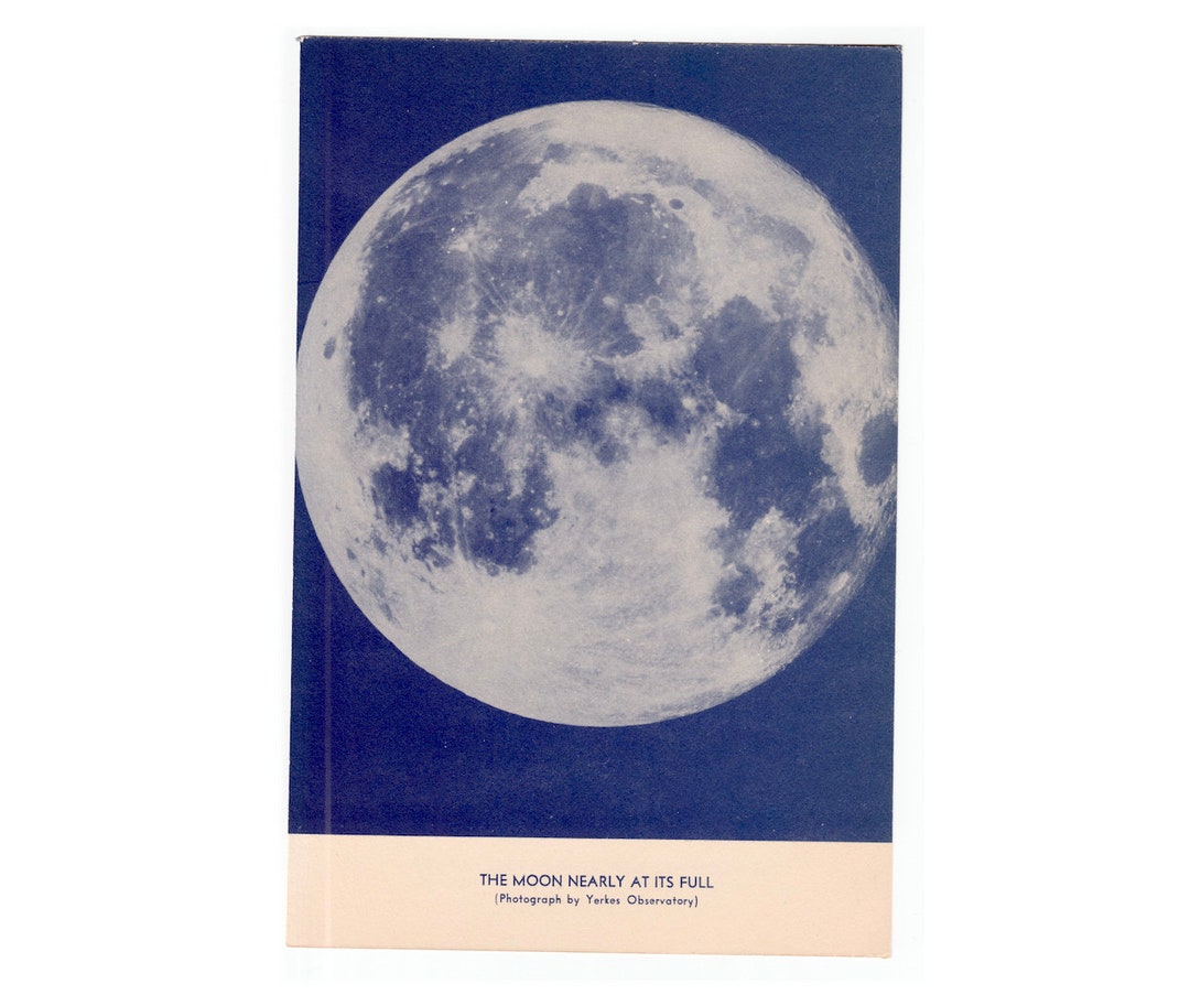 C. 1934 THE MOON Lithograph Original Vintage Astronomy Print - Etsy