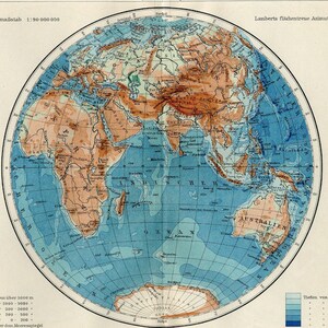 C. 1920 WORLD MAP • AMERICAS • Original Antique Map • Antique Print ...
