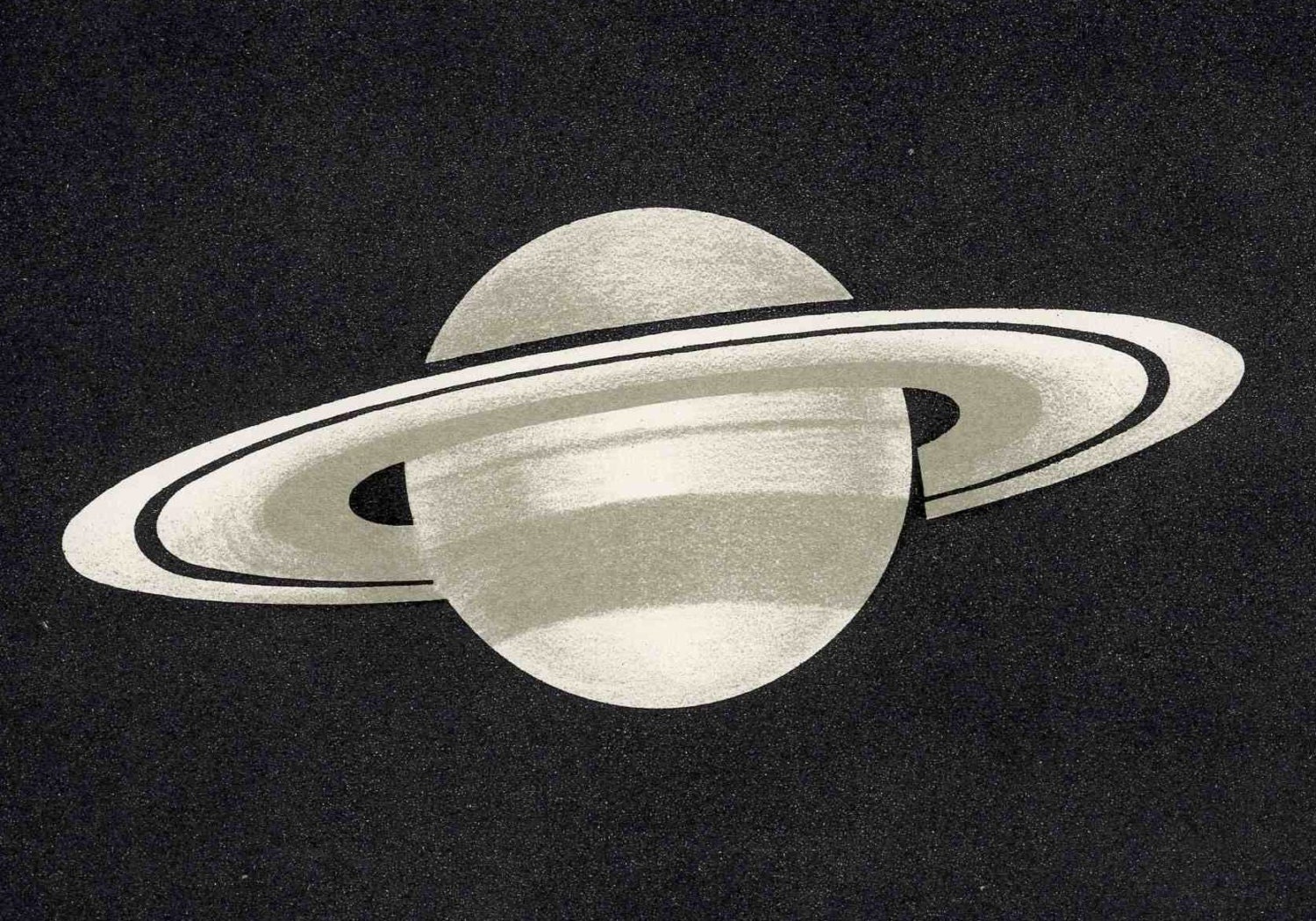 C. 1955 SATURN PRINT vintage astronomy print planet print | Etsy