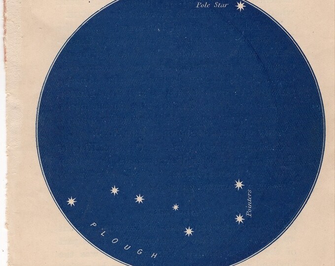1903 BIG DIPPER CONSTELLATION Map Antique Original Lithograph - Etsy