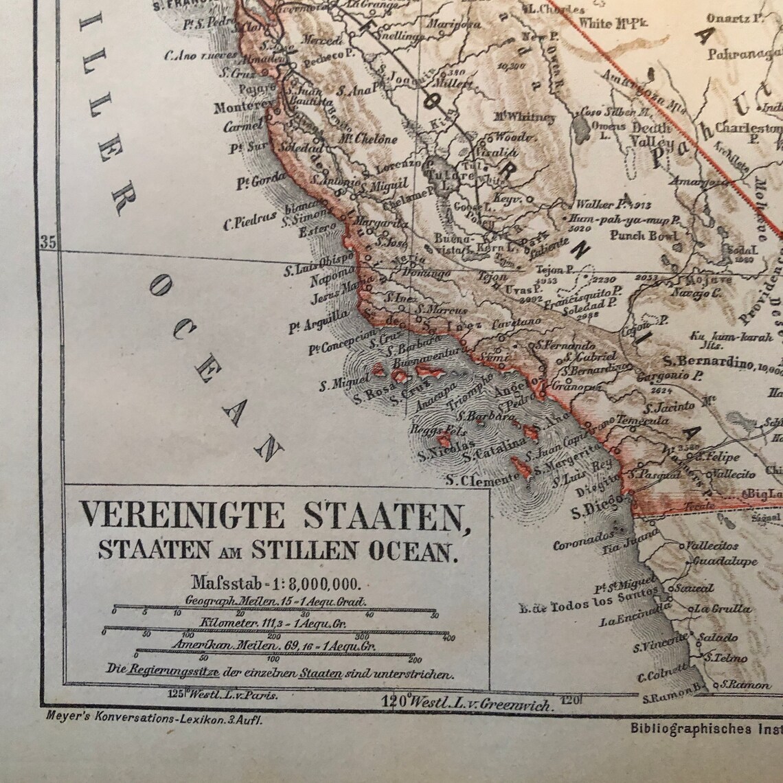 C. 1875 UNITED STATES Map - Original Antique Print - Map of the USA ...