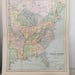 C. 1893 UNITED STATES Map - Antique Lithograph - Map of the United ...