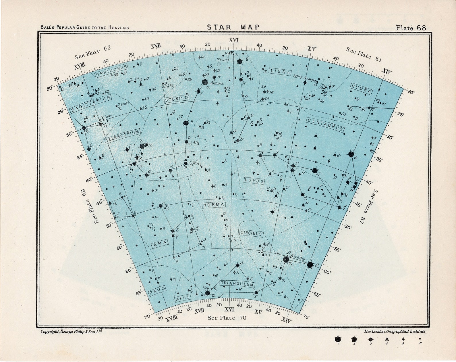 C. 1955 STAR MAPS Set of 6 Original Vintage Prints | Etsy