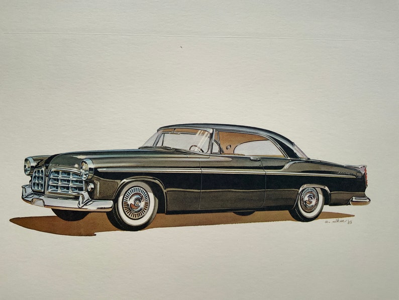 THE FIRST CHRYSLER C. 1955 Classic Car Print Original - Etsy