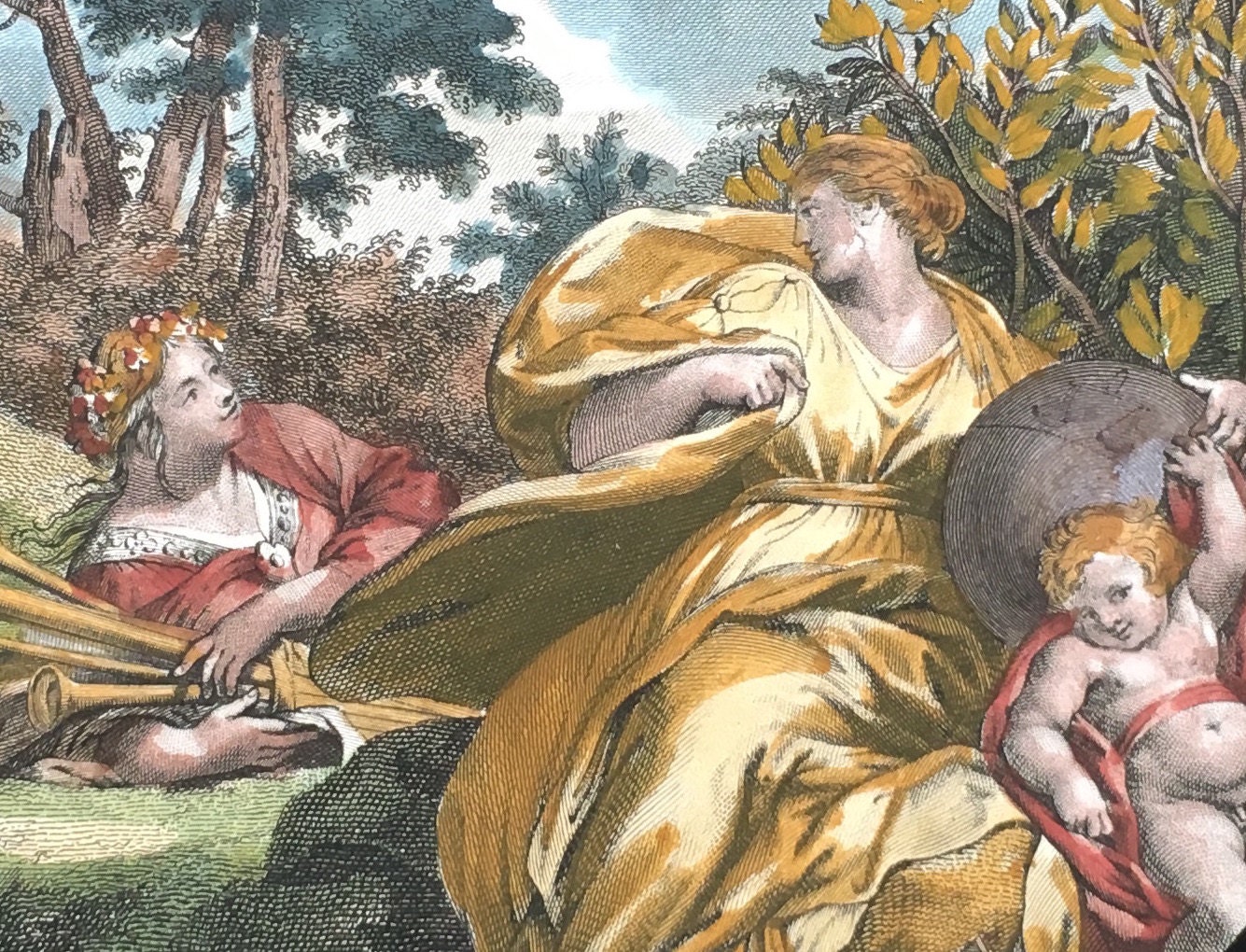 ANTIQUE CEILING DESIGN Print From 1700’s - Rare Original French Hand ...