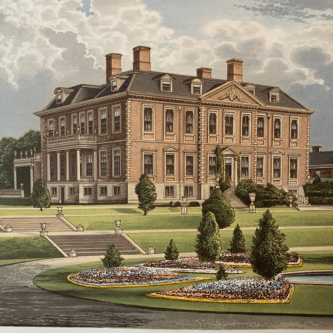 C. 1880 ENGLISH MANOR Print Original Antique Print - Etsy