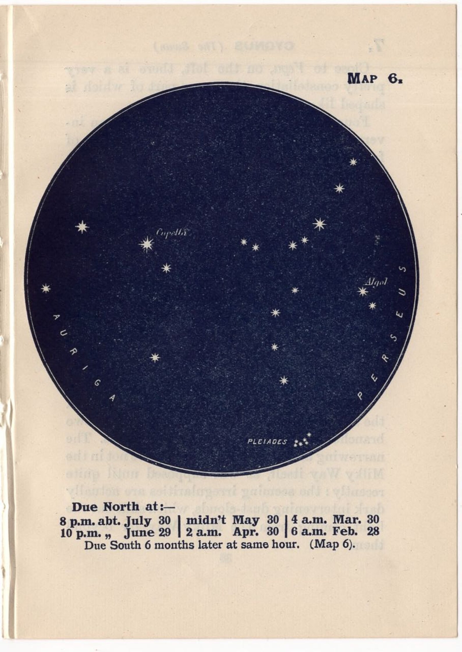 C. 1948 PERSEUS CONSTELLATION STARS Lithograph - Mini Constellation Map ...