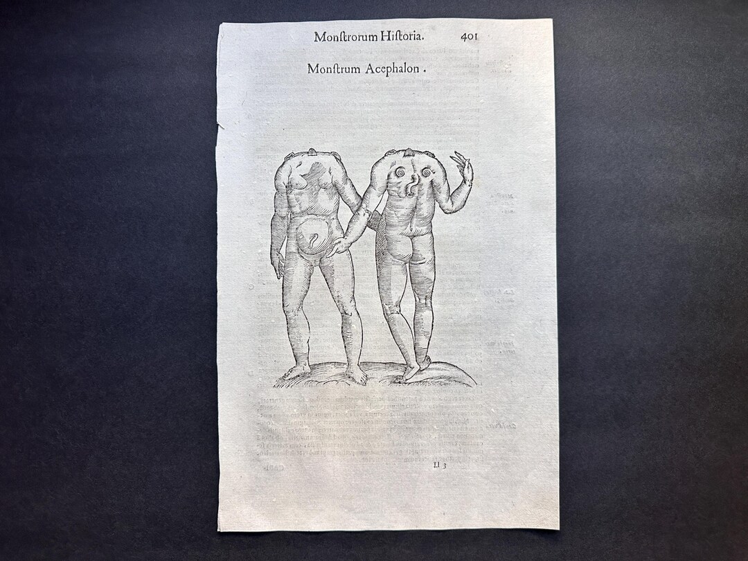 RARE! C. 1642 HUMAN DEFORMITIES Print • Original Antique Print ...