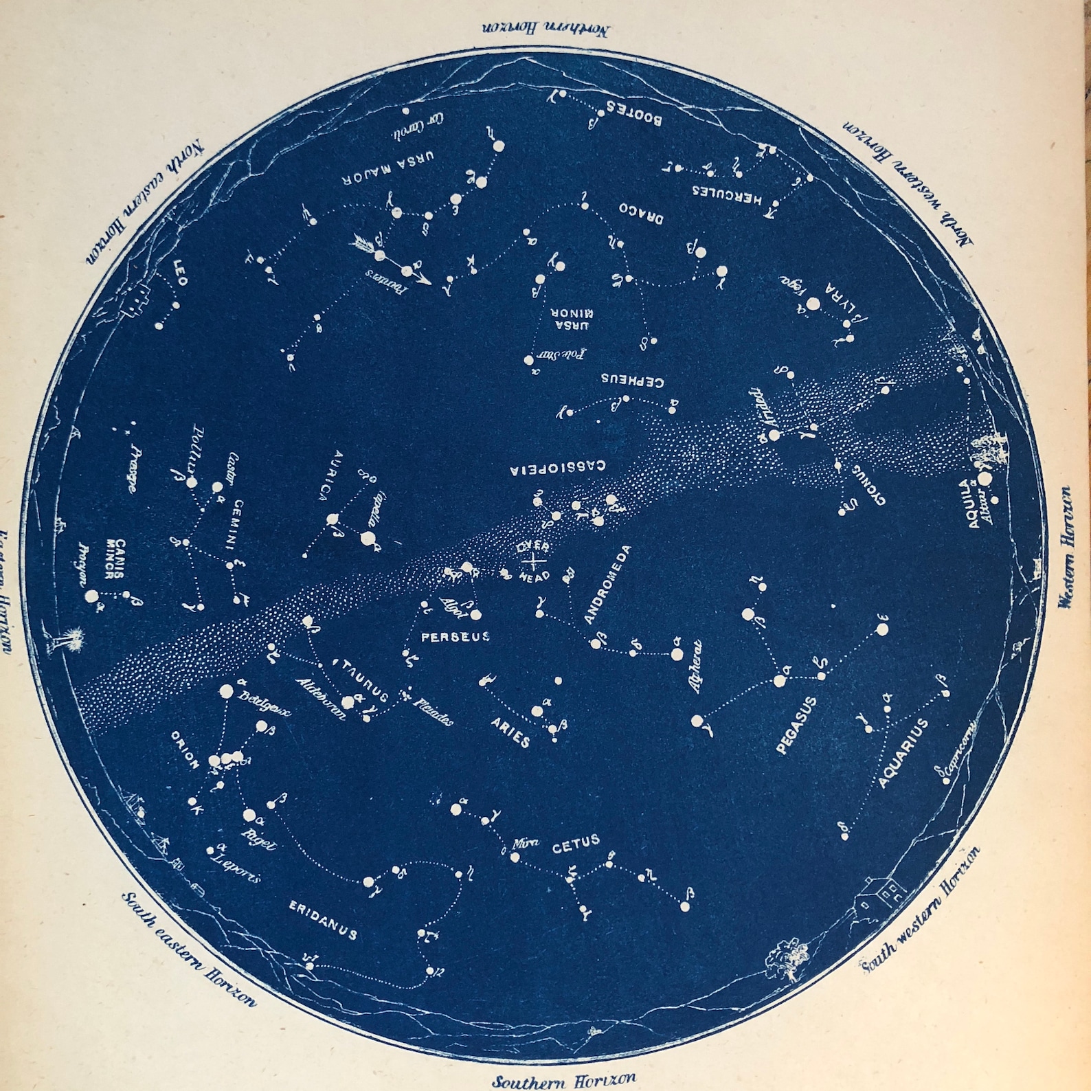 C 1878 - CONSTELLATIONS STAR MAP Lithograph - Antique Astronomy Print ...