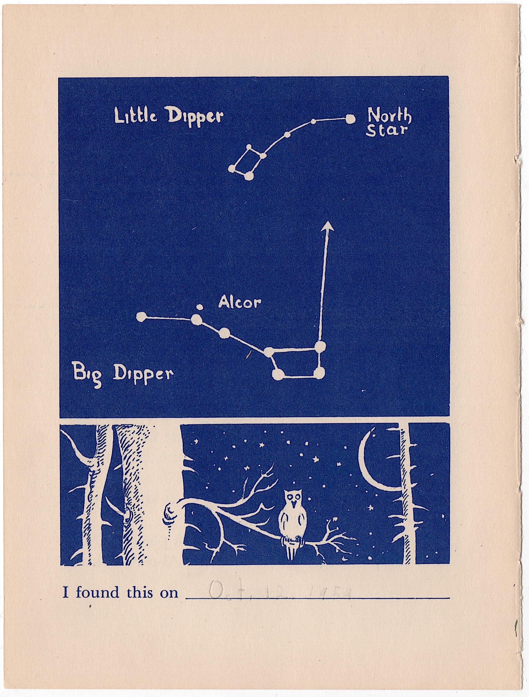 C. 1947 BIG & LITTLE DIPPER Constellations Print • Original Vintage ...