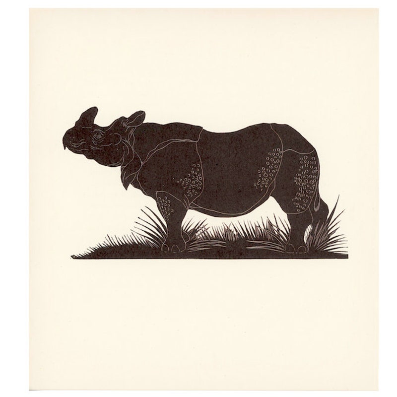 Rhino Print - Etsy