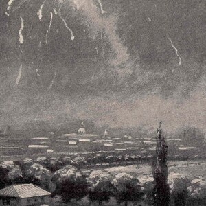 C. 1900 METEORITES Lithograph • Original Antique Print • Celestial ...