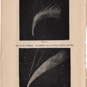 Antique Print • Comets PRINT • C. 1882 • Original Antique Astronomy ...