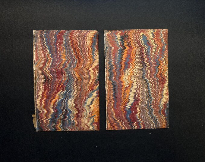 ANTIQUE MARBLED PAPER C. 18C • Hand Made Marbled End Papers - Original ...