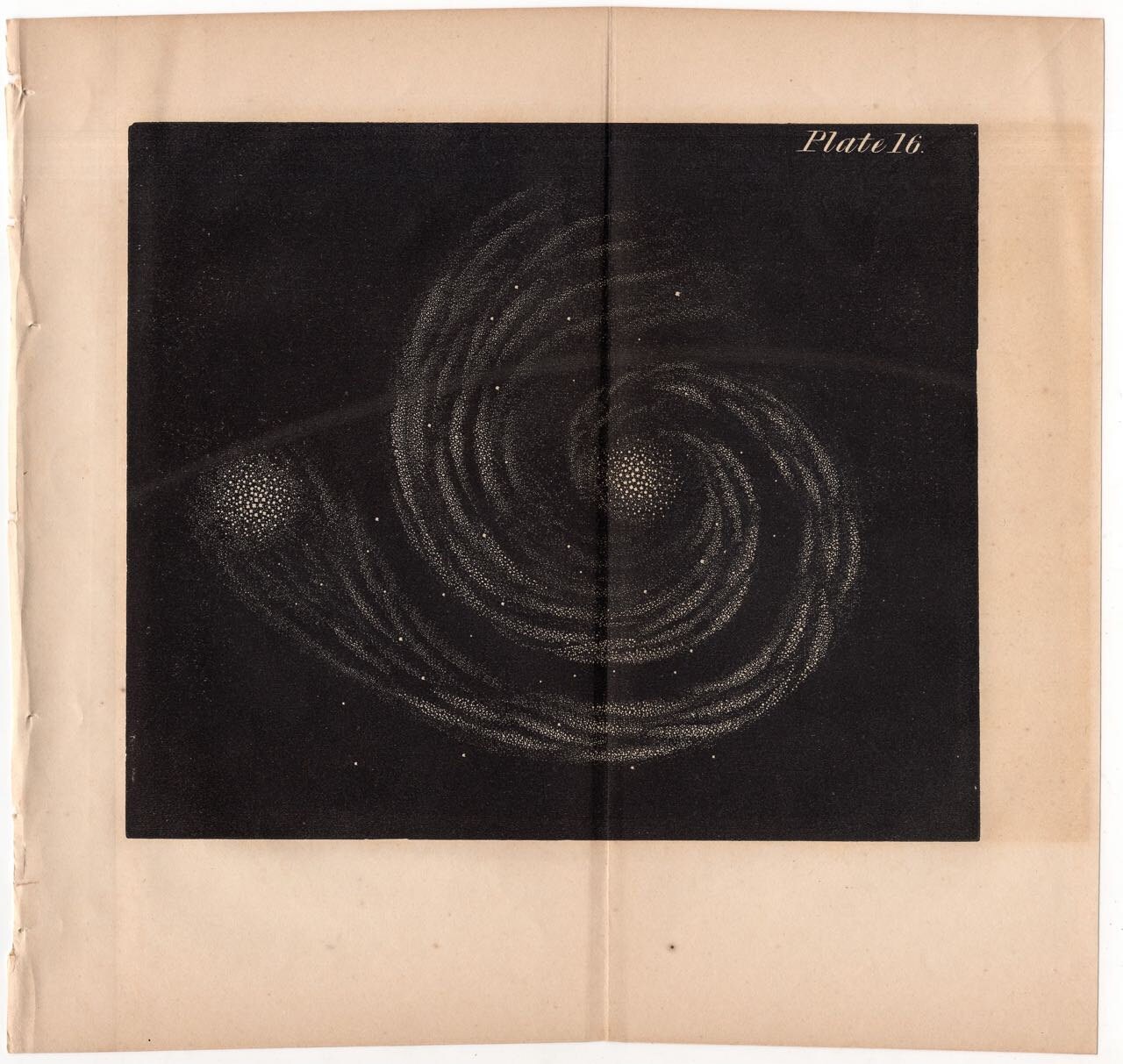 C. 1848 SPIRAL NEBULA of Lord Rosse Lithograph • Original Antique Print ...