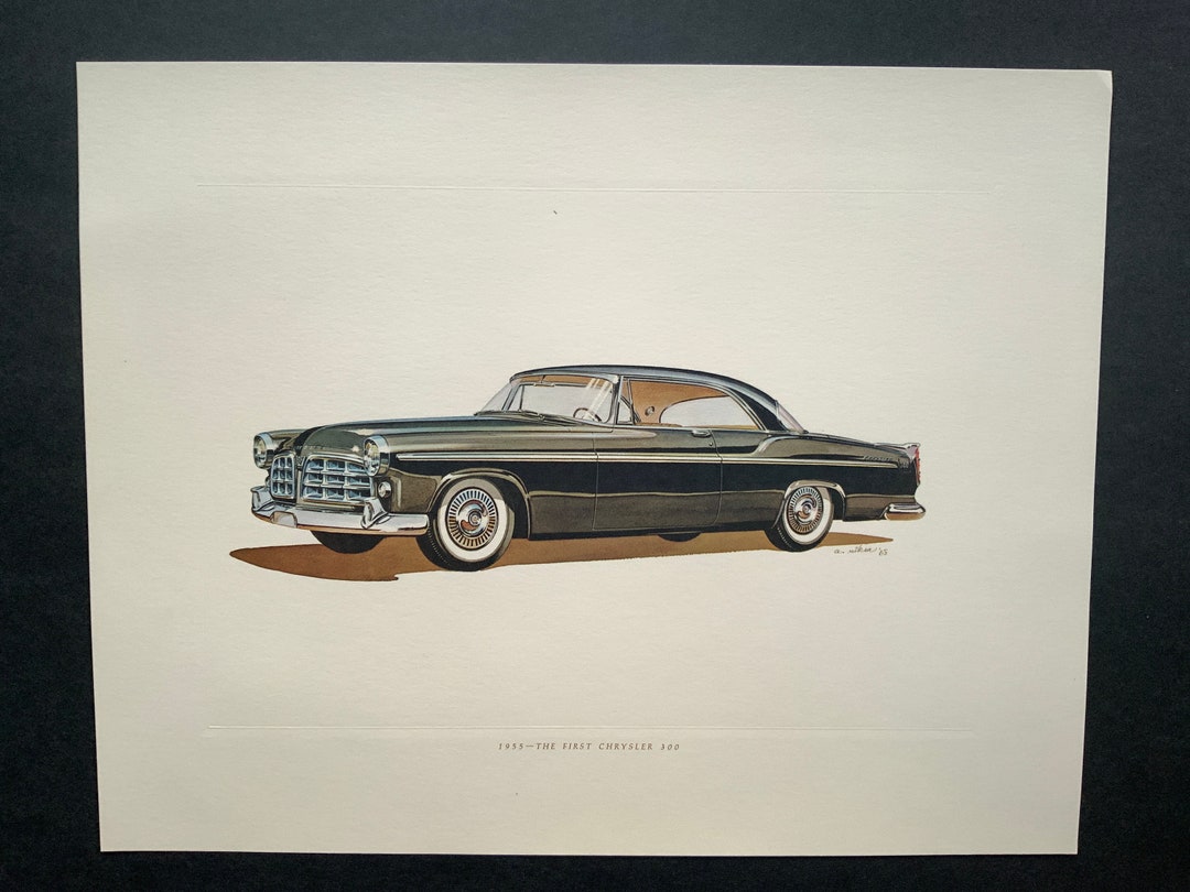 THE FIRST CHRYSLER C. 1955 • Classic Car Print • Original Vintage ...