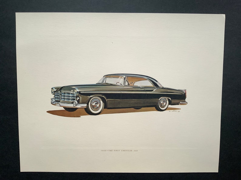 THE FIRST CHRYSLER C. 1955 Classic Car Print Original - Etsy