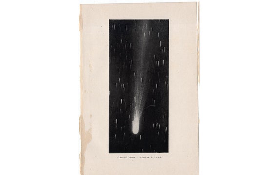 C. 1909 COMET PRINT Original Antique Astronomy Print | Etsy