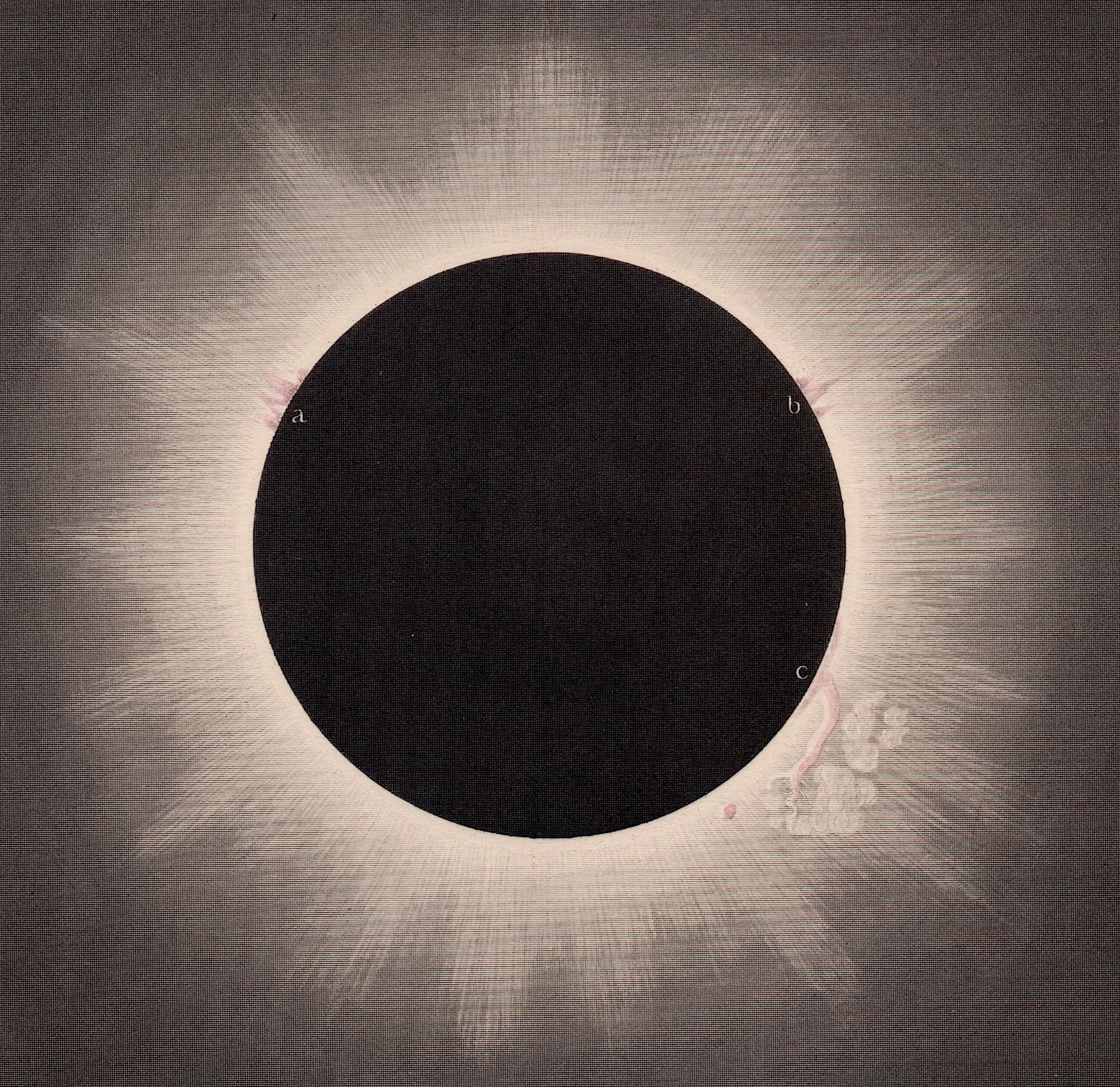 C. 1856 TOTAL SOLAR ECLIPSE Lithograph - Antique Astronomy Print ...