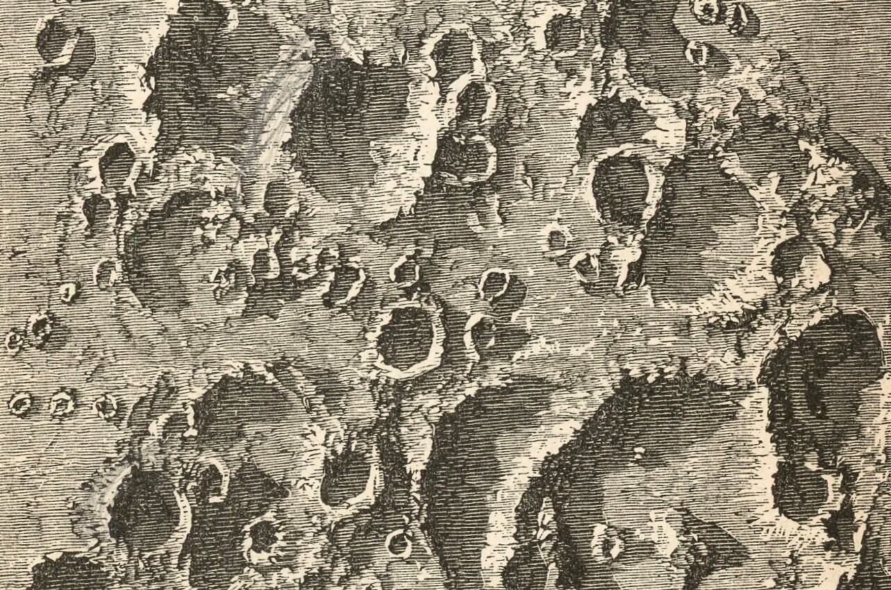 C. 1871 MOON Print LUNAR SURFACE Original Antique Print - Etsy