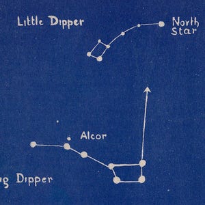 C. 1947 BIG & LITTLE DIPPER Constellations Print • Original Vintage ...
